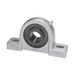 solveindustrial | Pillow Block Ball Bearing Mounted Unit, 0.50 in Bore, Nickel Plated Housing ...