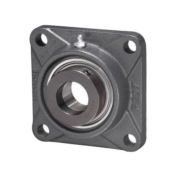 solveindustrial | 4-Bolt Flange Ball Bearing Mounted Unit, Light Duty, 1.25 in Bore, 207 Series ...