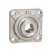 solveindustrial | 4-Bolt Flange Ball Bearing Mounted Unit, 1.25 in Bore, 206 Series, Stainless ...